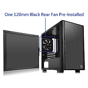 Thermaltake Versa H17 Black SPCC Micro ATX Mini Tower Gaming Computer Case CA-1J1-00S1NN-00