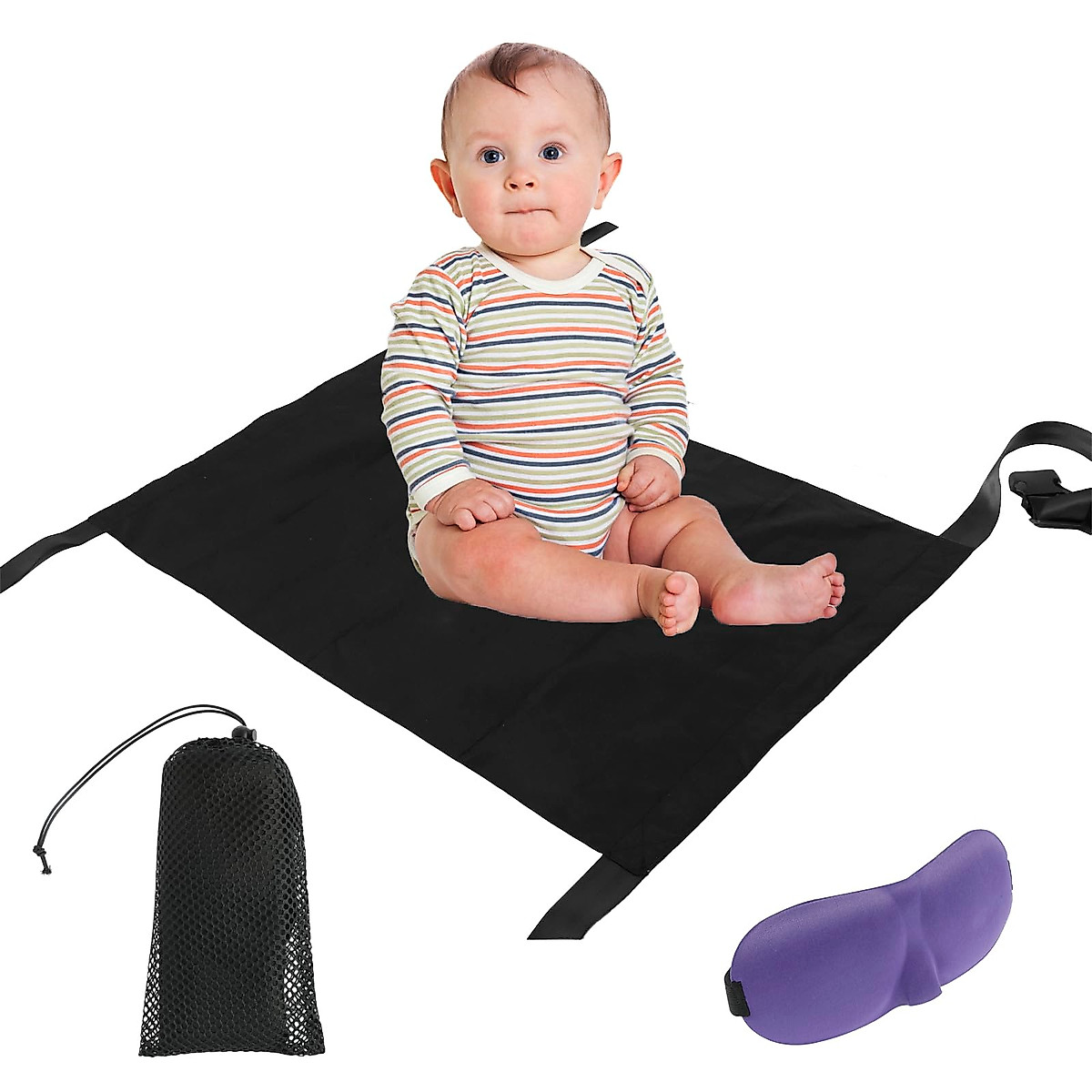 Airplane Bed for Toddler,Airplane Footrest for Kids,Portable Toddler Travel Bed,Baby Travel Essentials for Flying Sleeping,Airplane Seat Extender for Kids,Travel Essentials for Kids Toddlers(suit)