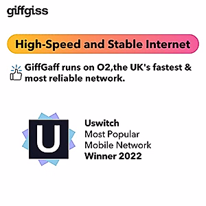 Giffgaff UK Prepaid SIM Card for 7 Days with 30GB Data + Unlimited Mins and Texts, Used in The United Kingdom, England, Scotland, Wales, Northern Ireland, London
