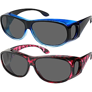 Fit Over Sunglasses Polarized Lens Wear Over Prescription Eyeglasses 100% UV Protection for Men and Women