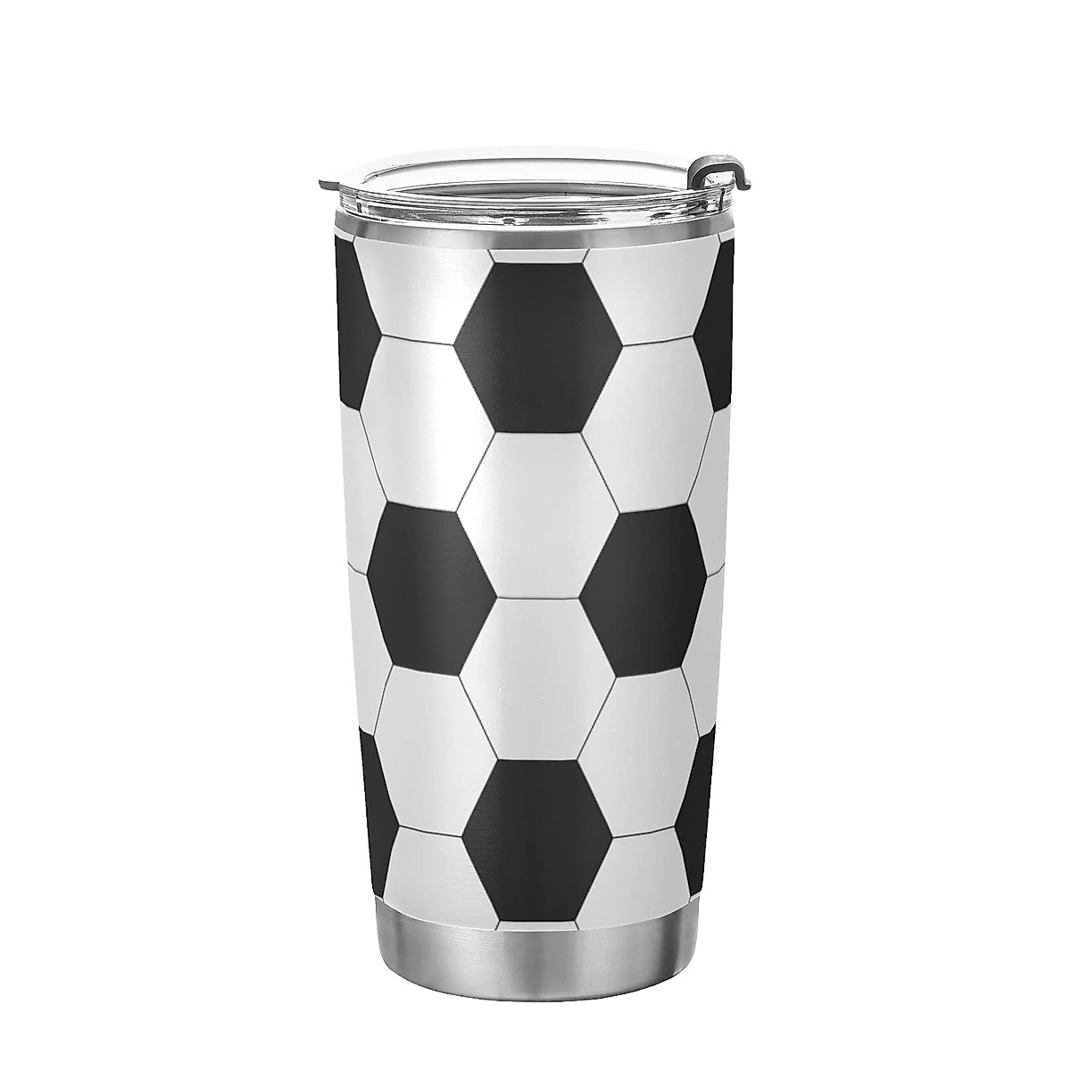 Yasala Tumbler Soccer Print Insulated Coffee Cup Beverage Container Travel Mug with Straw and Lid Double Wall Stainless Steel 20oz Holiday Gift