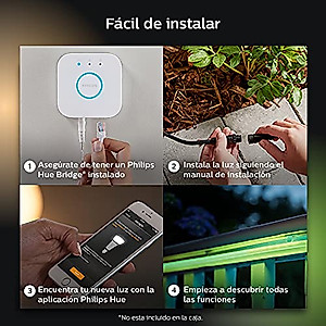 Philips Hue Lily White & Color Outdoor Spot Light Base kit (Hue Hub Required), 3 Spot Lights with Power Supply + Mount, Works with Alexa, HomeKit & Google Assistant