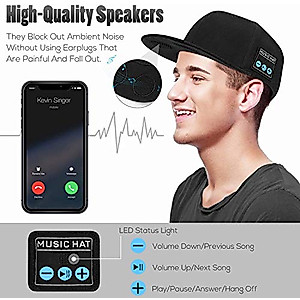 EDYELL Hat with Bluetooth Speaker Adjustable Bluetooth Hat Wireless Smart Speakerphone Cap for Outdoor Sport Baseball Cap is The Birthday Gifts for Men/Women/Boys/Girls