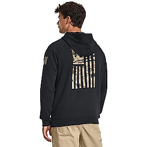 Under Armour mens Freedom Flag Fleece Hoodie, (002) Black / / None, Medium