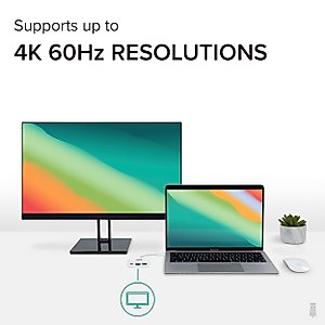 Plugable USB C to HDMI Multiport Adapter, Driverless 3-in-1 Hub with 4K HDMI Output, USB 3.0 and USB-C Charging Port, Compatible with MacBook, Chromebook, Dell XPS, Thunderbolt 3 and More