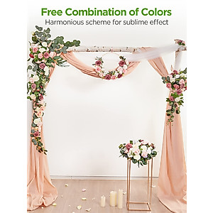 InnoGear Artificial Roses Flowers, 50 Pcs White Fake Roses for Decoration DIY Wedding Bouquets Centerpieces Bridal Shower Party Valentine's Day Christmas Xmas