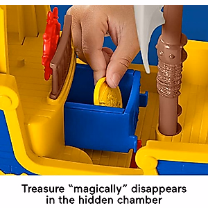 Fisher-Price Santiago of the Seas Pirate Ship Lights & Sounds El Bravo Playset with Santiago Figure for Ages 3+ Years