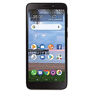 Simple Mobile TCL A1 4G LTE Prepaid Smartphone (Locked) - Black - 16GB - Sim Card Included - GSM