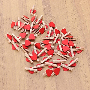 50pcs Love Photo Clip Photo Mini Clip Love Clip Photo Wood Clip Photo Clip Love