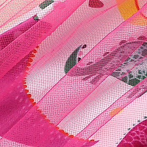 Girls Dress Skirt Toddler Kids Baby Girls Sleeveless Patchwork Dinosaur Party Tulle Princess Dress,for Kids Festival Birthday Gifts(Pink,3-4 Years)