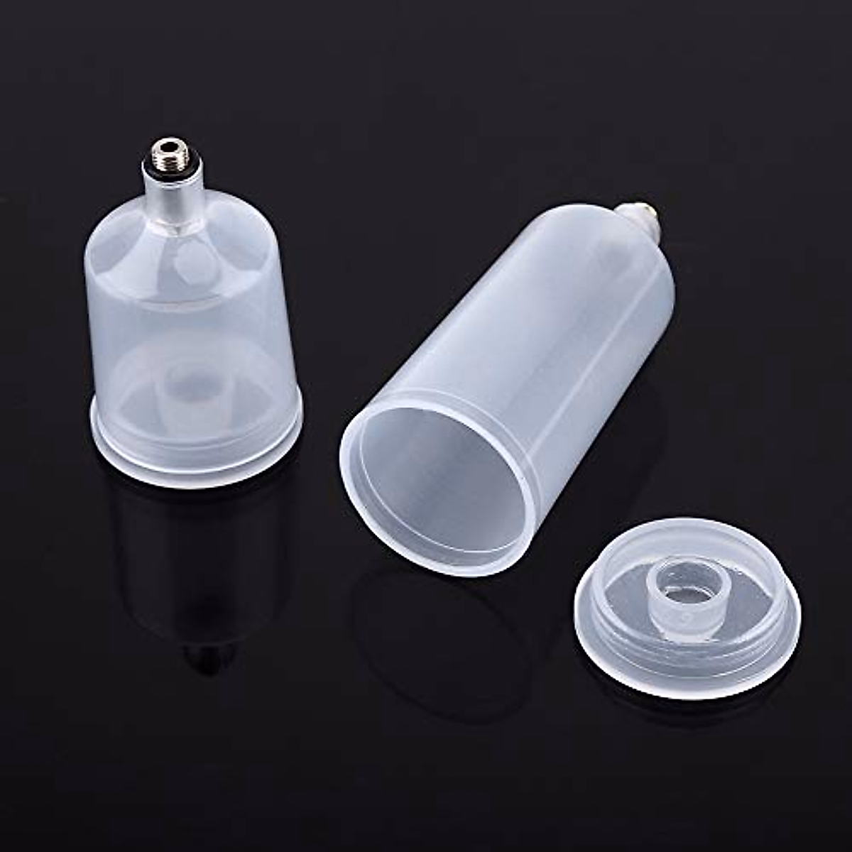 Plastic Spray Paint Gun Airbrush Cup Pot Airbrush Accessories Watering Can Spray Paint Cup Threaded Connector Part 2 Pcs/Set