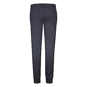 Hurley Boys' Little Fleece Jogger Pants, Black Heather/Solar, 6