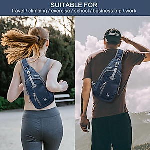 KIMLEE Sling Bag Crossbody Bags Men, Travel Hiking Chest Daypack for Women One Strap Backpack Lightweight Over Shoulder Bag