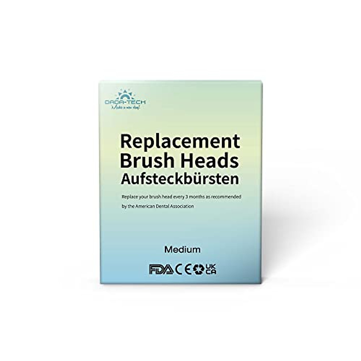 Dada-Tech Baby/Kids Electric Toothbrush Replacement Heads (Medium)- Pack of 4