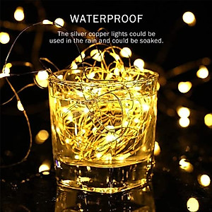 YEGUO Solar Fairy Lights Outdoor Waterproof, 4 Pack Total 132ft 400 LED Solar String Lights Warm White, 8 Modes Silver Wire Solar Twinkle Lights For Deck Camping Patio Garden Tree Yard Xmas Decoration