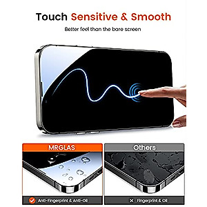 MRGLAS 2-Pack [Auto-Alignment Kit] Screen Protector for iPhone 13 Pro Max/ 14 Plus 6.7" [10X Military Grade Protection] iPhone 13 Pro Max/ 14 Plus Diamond Hard Tempered Glass Film Case-Friendly