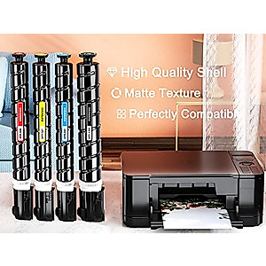 Ledes Toner Cartridge for Canon GPR-53 GPR 53 for ImageRunner Advance Advance iR-ADV C3325 C3330 C3525 C3530 C3025 High Yield (36000 Pages, 4 Packs, BK, C, M, Y)