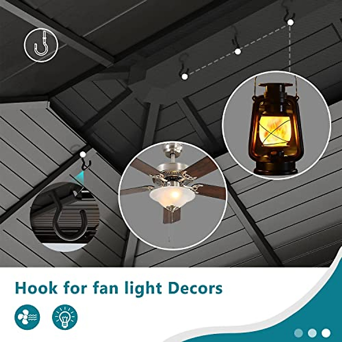 Binplax 10' x 12' Hardtop Metal Gazebo, Double Roof Gazebo with Aluminum Frame, Hardtop Gazebo with a Brown Mosquito Net and Privacy Sidewalls for Garden, Patio