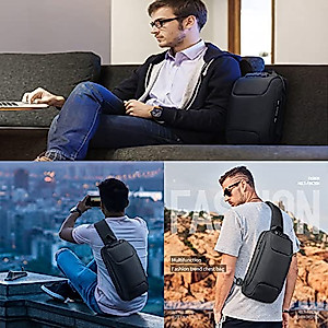 OZUKO Anti Theft Sling Bag Men Crossbody Shoulder Backpack Waterproof Chest Bag  Travel Casual Daypack with USB Charging Port(Camouflage)