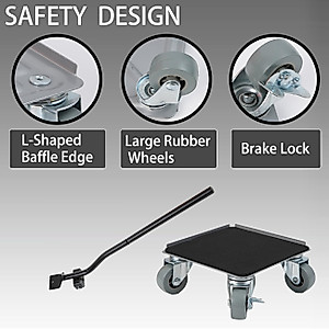 Heavy Duty Furniture Dolly,Furniture Mover 5 Wheels,Furniture Dolly for Moving,360°Rotation Wheels, 2600 Lbs Load Capacity,for Moving Heavy Furniture, Refrigerator, Sofa, Cabinet,Piano,Safe