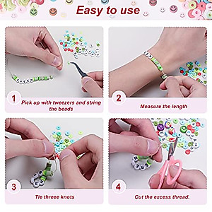 QUEFE 6300pcs 32 Colors Clay Beads, Bracelet Making Kit for Girls, 6mm Heishi Beads for Jewelry Making