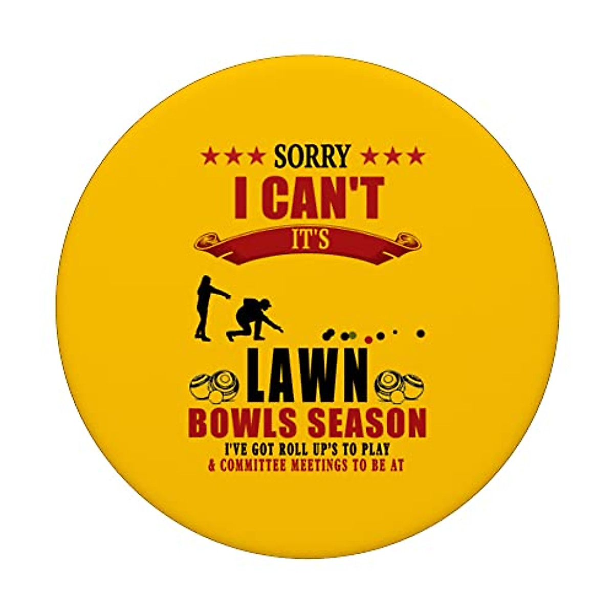 Lawn Bowls Idea For Women & Novelty Lawn Bowling PopSockets Swappable PopGrip
