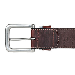 Lucky Brand Men Casual Belt, Leather Keeper-Brown, 40