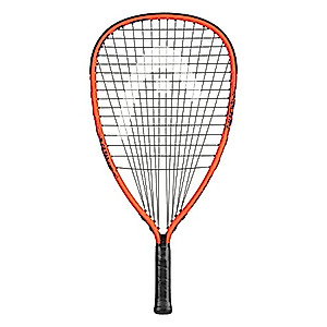 HEAD MX Cyclone 190 Club Racquetball Racket - Pre-Strung Light Balance Racquet,Blue/Orange
