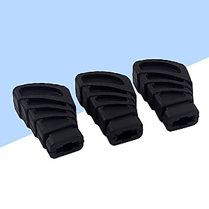 HEALLILY Drum Rubber Feet for Drum Hardware Cymbal Stand Rack Bracket Percussion Parts Size L 3pcs (Black)