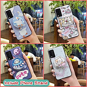 Back Cover Anti-dust Lulumi Phone Case for TCL T-Mobile Revvl V+ 5G/Revvl V Plus 5G, Shockproof Kickstand Fashion Design Anti-Knock Durable Protective Drift Sand TPU Cover Cute Cartoon Foothold, 3