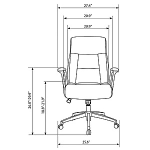 Realspace® Modern Comfort Delagio Bonded Leather Mid-Back Manager's Chair, Taupe/Silver