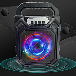 Bluetooth Speaker, Outdoor Portable Stereo with Colourful Running Lights, Portable Mini Stereo