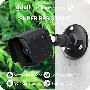Blink Mini Wall Mount Bracket with Protective Case，Weather Proof 360 Degree Protective Adjustable Indoor/Outdoor Small Mount(1 Pack Black，Camera not Included)