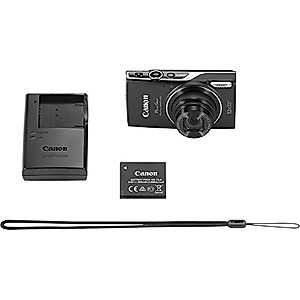 Canon PowerShot ELPH 360 HS Digital Camera (Black) (1075C001) + 64GB Memory Card + NB11L Battery + Case + Charger + Card Reader + Corel Photo Software + HDMI Cable + Flex Tripod + More (Renewed)