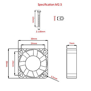 Raspberry Pi 4 Fan, iUniker Raspberry Pi Cooling Fan 30x30x7mm Brushless CPU Cooling Fan for Raspberry Pi 4 Model B, 3 B+, Pi 3, Pi 2, Pi 1 B+, RetroFlag NESPI Case(2-Pack)