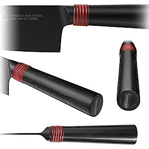 TUO Japanese Chef Knife Professional Chefs Knife 8 inch, AUS-8 Steel Kitchen Knife for Home Restaurant, Ergonomic Pakkawood Handle with Sheath and Gift Box