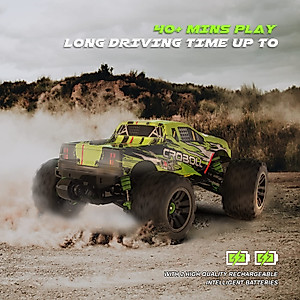 CROBOLL 1:18 Remote Control car for Kids Adults,36 KPH High Speed Monster Trucks 4x4 Off-Road Hobby Fast RC Car,2.4GHz 4WD All Terrain Electric Vehicle with 2 Rechargeable Batteries,Gifts for Boy Girl