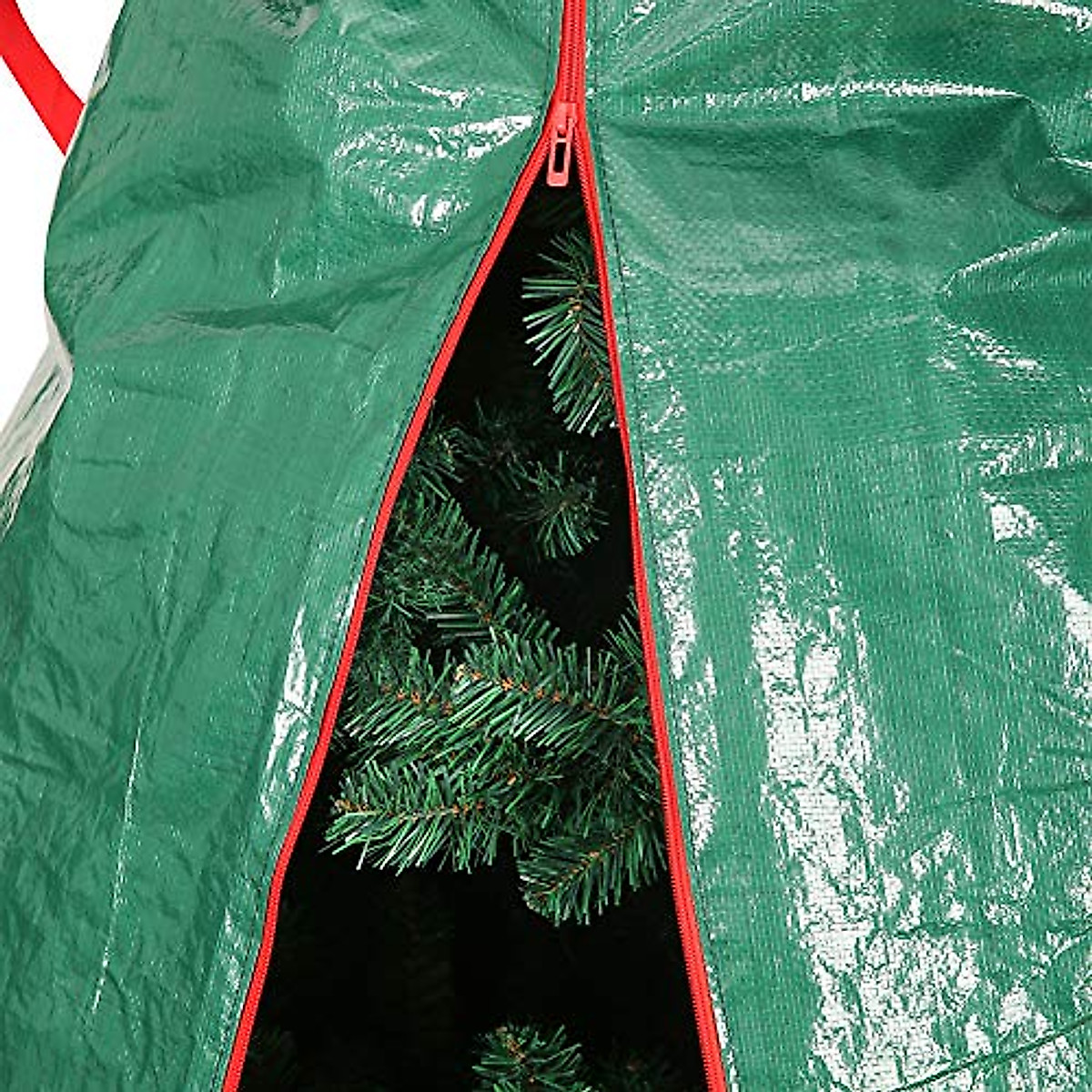 Sattiyrch Upright Christmas Tree Storage Bag – Tear Proof Material for Extra Durability – Holds up to 9 Foot Assembled Trees