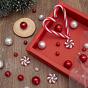 YTTYXGS 6075 Pieces Christmas Vase Filler Beads Floating Pearls and Candy Water Gel Beads for Vase Filler Table Centerpieces Christmas Party Decoration Suitable for 3 vases