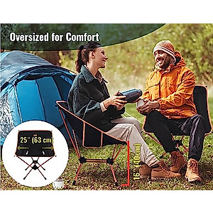 TREKOLOGY Portable Camping Chairs for Adults, YIZI 2.0 Portable Folding Camp Chairs, Adults Backpacking Chair Travel Chair Small Portable Chairs Lightweight Foldable Compact Camping Chair Hiking Chair