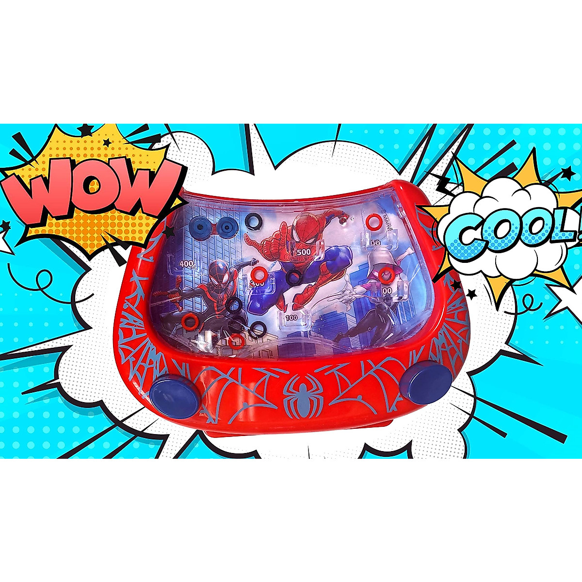 Marvel Classic Handheld Water Game (1 Unit Spiderman) Superhero Spiderman Style. Water Ring Arcade Toy Just Add Water. Stress Relief Fidget Toy for Kids and Adults. Game Toy. B-6901-1