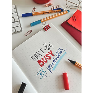 Eco-Friendly Fiber-Tip Sign Pen - STABILO GREENpoint - Pack of 6 - Assorted Colors