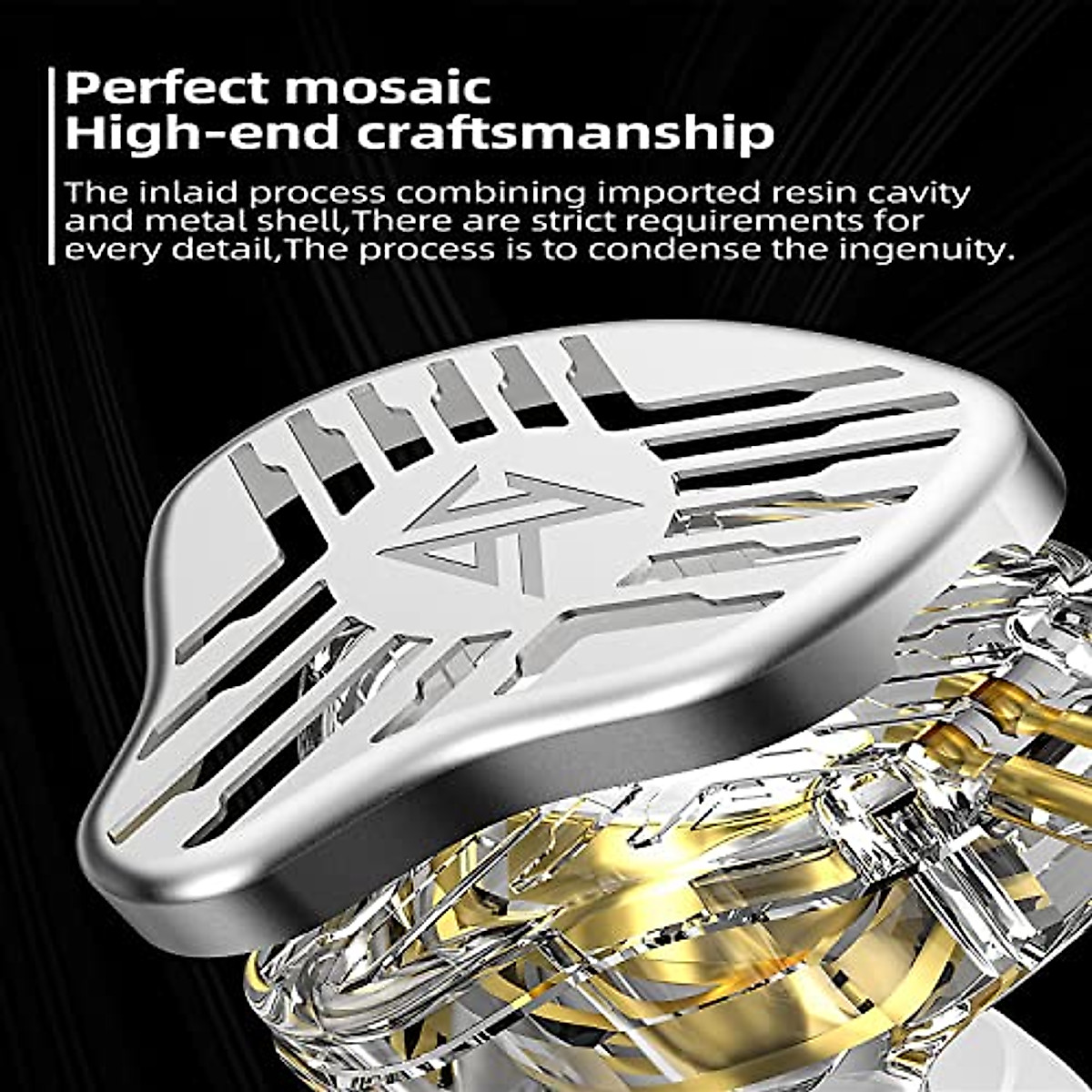 KZ EDS High Resolution Noise-canceling Headphones Professional Configuration Earphone in-Ear Monitoring Earbuds Portable earpieces Sports and Exercise Headset (Transparent Color Without mic)