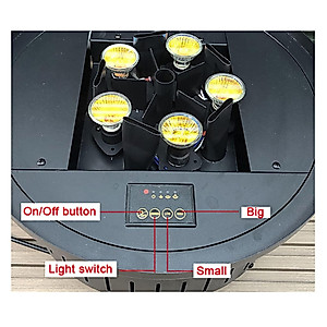 TEXBOOK Water Vapor Electric Fireplace Electric Fireplace Log, 17 Inch Portable Remote Control Fireplace with Realistic Flame Effect Ember Bed, Overheated Protection Fake Fireplace