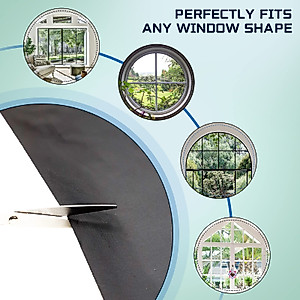 Oxdigi Portable Blackout Blind 118"x 57", 100% Blackout Curtains Shades with Hook& Loop Tabs, No Drill Cut to Any Size Temporary Window Cover for Travel, Bedroom, Baby Nursery Room, Dorm, RV, Skylight