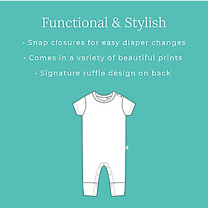 Posh Peanut Baby Rompers Pajamas - Newborn Sleepers Unisex Clothes - Kids One Piece PJ - Soft Viscose from Bamboo (Solid Ribbed Black, 6-9 Months)