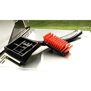 Char-Broil 8666894 SAFER Replaceable Head Nylon Bristle Grill Brush with Cool Clean Technology, One Size