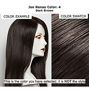 Bundle - 5 Items: 12" EASIPART FRENCH Remy Human Hair Hairpiece by Jon Renau, Christy's Wigs Q & A Booklet Luxury Shampoo & Conditioner & Mist Wide Tooth Comb - Color: 4