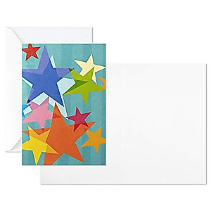 Hallmark 5EDX8610 Assorted Blank Greeting Cards (Cheerful Designs, 12 Cards and Envelopes)