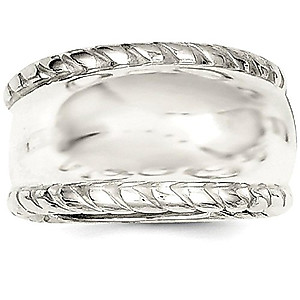 IceCarats 925 Sterling Silver Twisted Chunky Dome Woven Crisscross Band Statement Ring Size 7